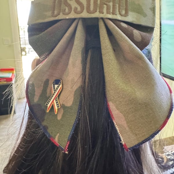 Custom Military Hair Bow – Personalized Name Tape Sailor Style – 5 ...