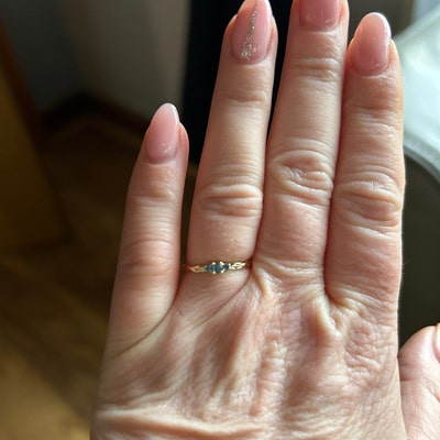 Tanzanite Oval Solitaire Ring / Alternative Engagement Ring Women ...