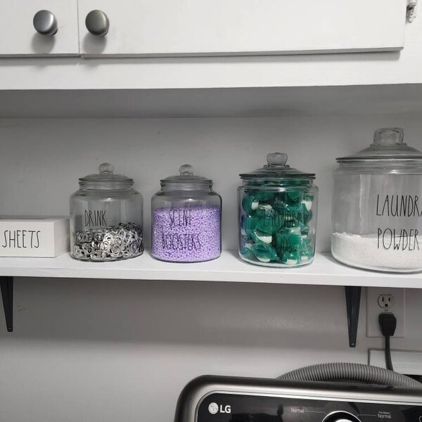 Laundry Room Decals, Laundry Room Labels, Canister Labels, Farmhouse ...