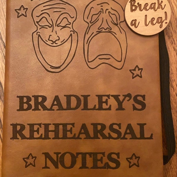 Customized Rehearsal Notes Journal (small Brown), Stage Manager Journal ...