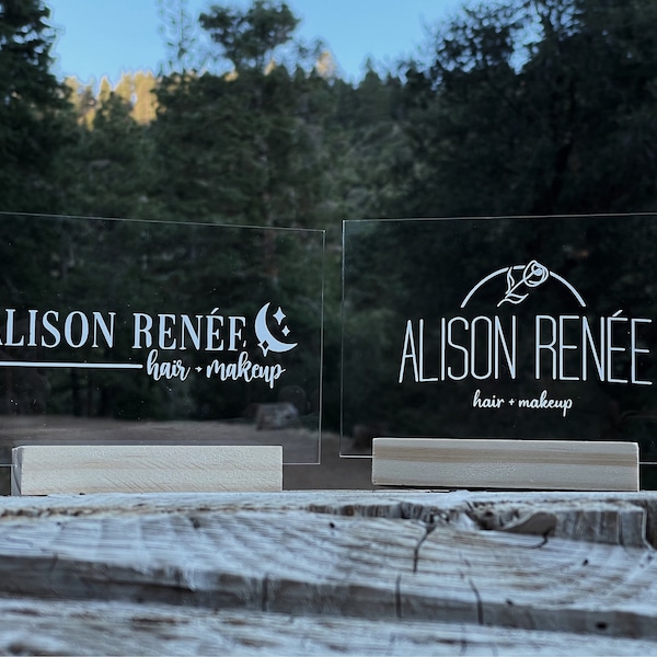Custom Acrylic Sign - Small Acrylic Business Signs - Laser Engraved ...
