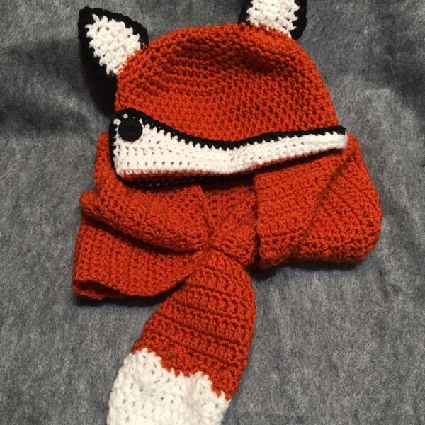 Crochet PATTERN - Fox Fancy - Crochet Fox Hat Pattern + Cowl Scarf ...