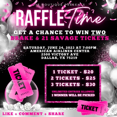 Raffle Flyer , DIY Flyer Design Template, Giveaway Flyer, Raffle Ticket ...