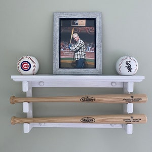15 Mini Bat Horizontal Display Rack With Baseball Shelf - Etsy