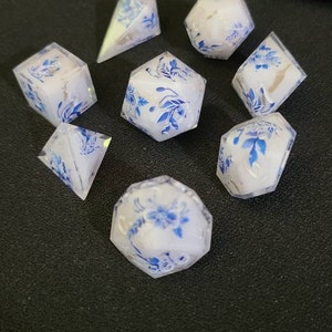 Victorian Rose Dice Set Rose Dice Floral Dice Handmade Resin Dice Set ...