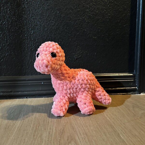 Mini Brontosaurus Crochet Pattern – Low Sew Dinosaur Amigurumi PDF by ...