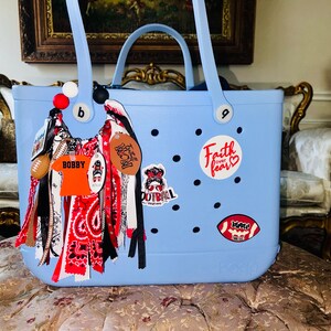 Personalized Bog Bag Tassel/keychain, Football Bogg Bag Tassel, Bogg ...