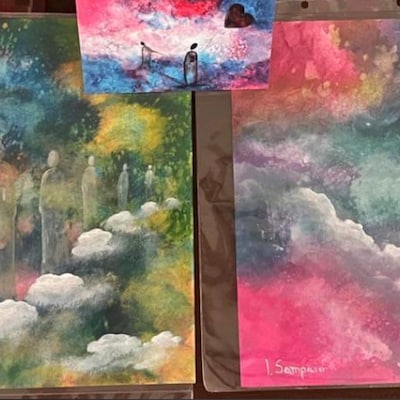 Original Painting on Paper, Original Unique Acrylic Painting, Handmade ...