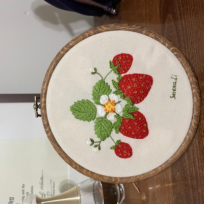 Instant Download Embroidery PDF Strawberry Hand Embroidery Pattern for ...