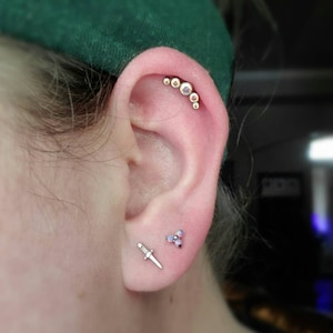 Angel Wings Piercing single Mix Marquise Cz Piercing 925 | Etsy