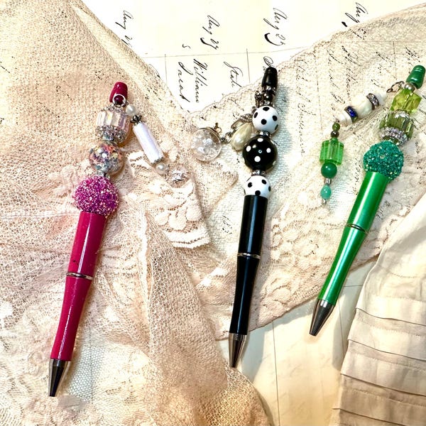Beaded Pens for Junk Journals! Match a Beaded Pen to Your Journal ...