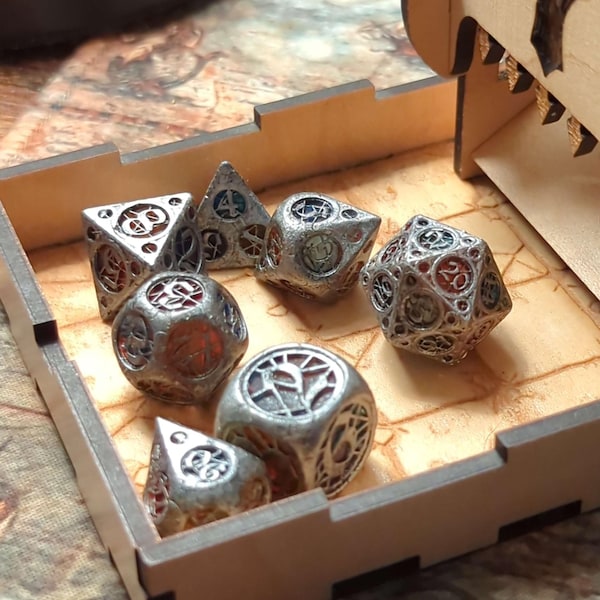 Cathedral Stained Glass Dnd Dice Set - Etsy