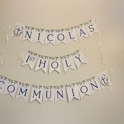 Banner 1st Communion, Boy First Communion Decorations, Communion ...