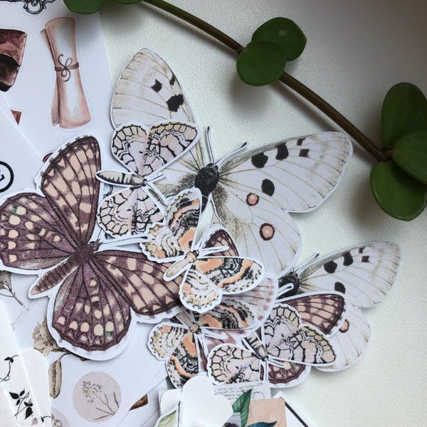 Printable | A4, 8.5x11 | Butterflies Ver.03 | Printable Stickers ...