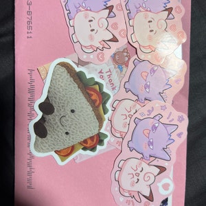 Cleffa Pink Friends Deco Sticker Sheet Cute Kawaii Aesthetic Nostalgia ...