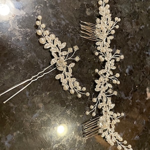 Boho Bridal Back Headpiece Bridal Halo Boho Wedding Pearl Headband ...