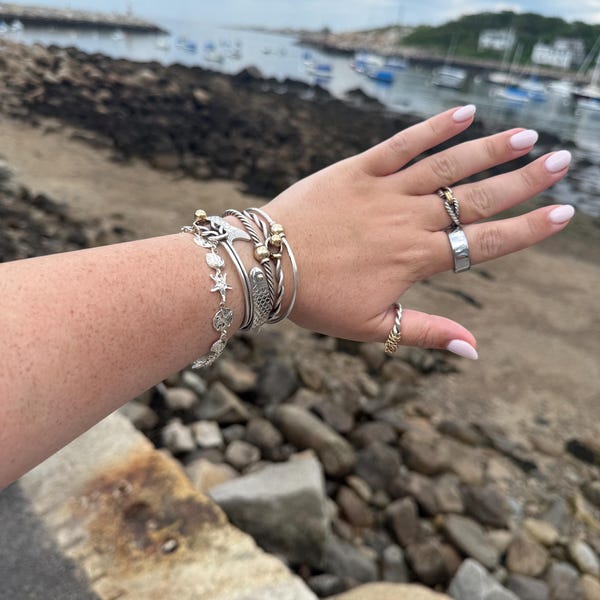 Cape Cod Fish Bracelet - Solid 925 Silver & Real 14k Gold Eye - Cape ...