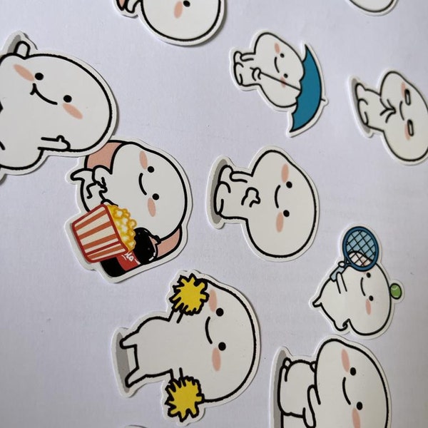 240 Pcs Bubu Dudu Stickers Cute Bubududu Bears Couple Stickers For Laptops Skateboard Etsy