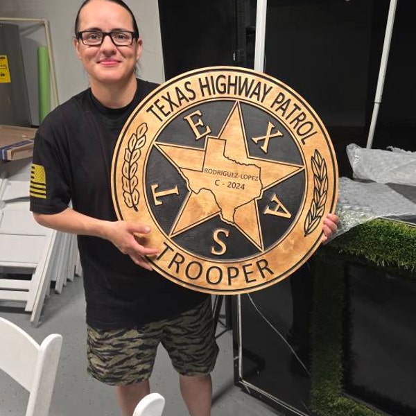 Handcrafted Texas Seal, Round Texas Seal, Texas Wall Decor ...