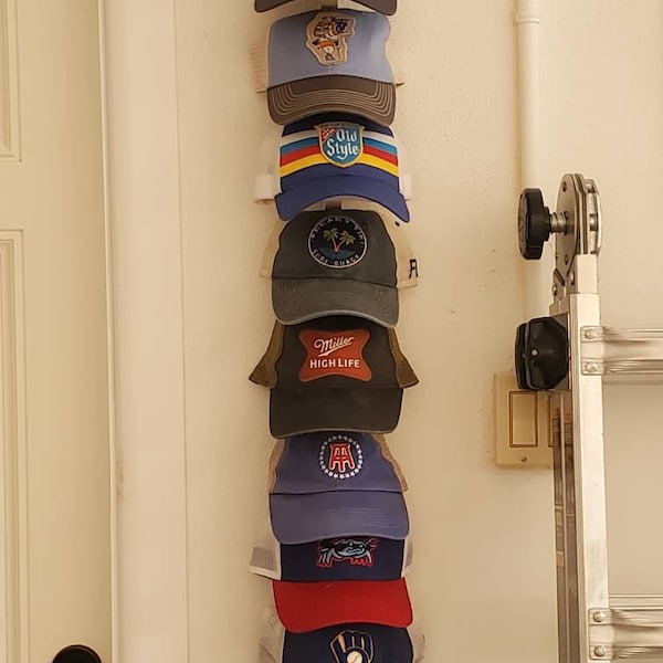 Hat/cap Rack Solid Wood Made to Order - Etsy
