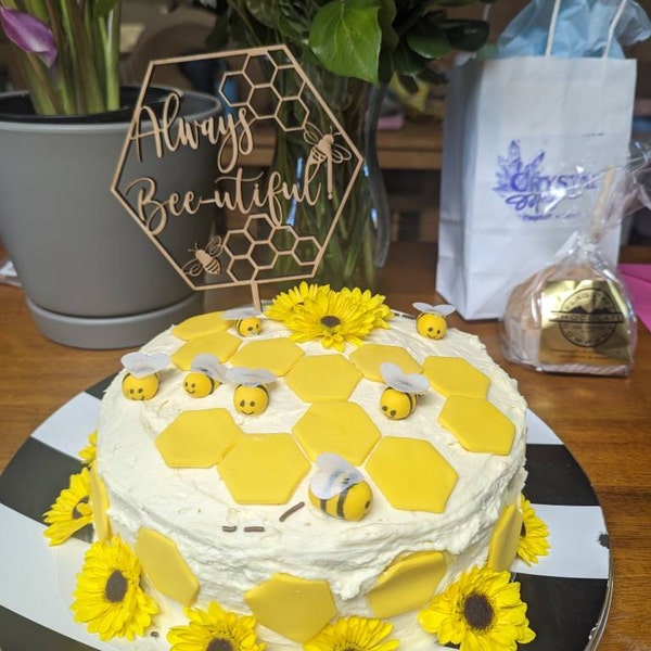 Honeycomb & Bumble Bees Cake Decor - Etsy