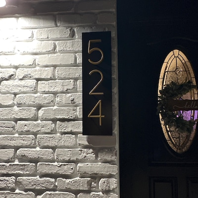 Outdoor Metal House Number Metal House Sign Plaque Metal House Numbers ...