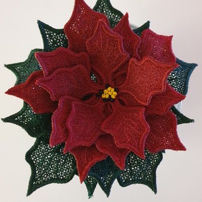 FSL 3D Big Poinsettia Free Standing Lace Instant Download Machine ...