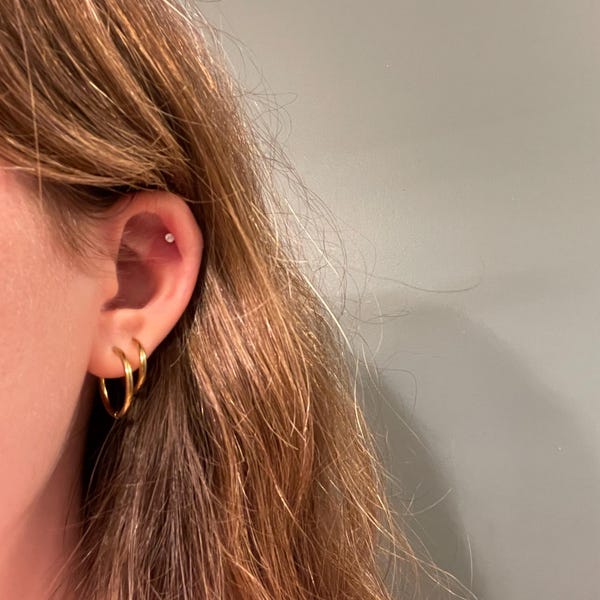 Prong Set Gold Color Implant Grade Titanium Threadless Push Pin 2mm-4mm ...