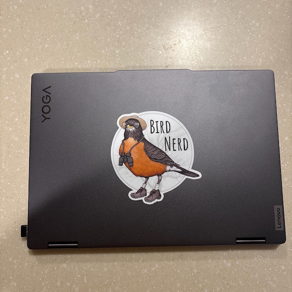 Bird Nerd Vinyl Sticker. Birding Bumper Sticker. Bird Lover Water ...