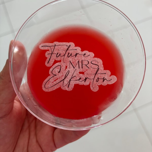 Hens Bachelorette Drink Float Topper Future Mrs, Custom Drink Accessory ...