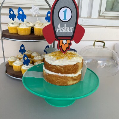 Rocket Cake Topper, Outer Space Cake Topper, Space Birthday, Spaceship ...