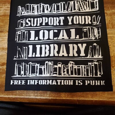 Support Your Local Library Fabric Back Patch - Etsy