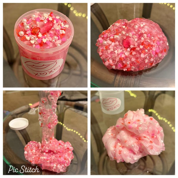 XOXO Clear Slime Hugs and Kisses Slime Great Holiday Gift Sensory Play ...