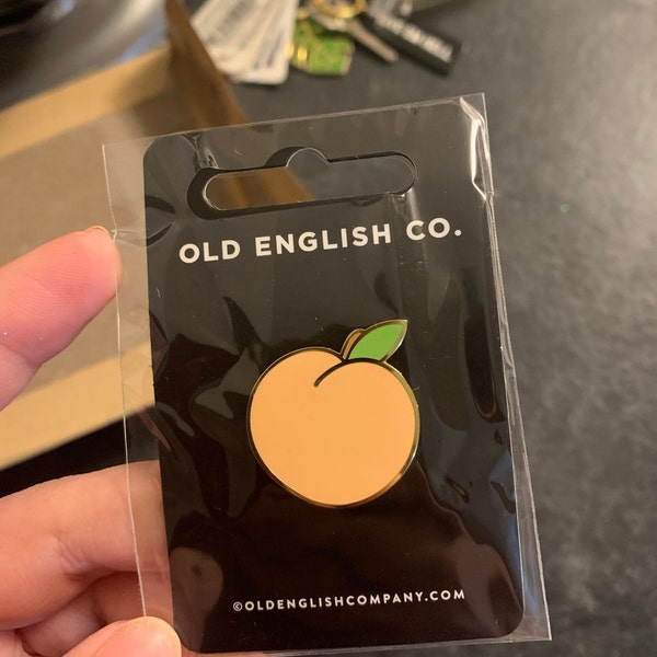 Peach Enamel Pin Fruit Enamel Pin Enamel Lapel Pin Fun Enamel Pin ...