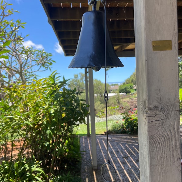 Wrought Iron Bell With Hanging Hook, Medium - Etsy