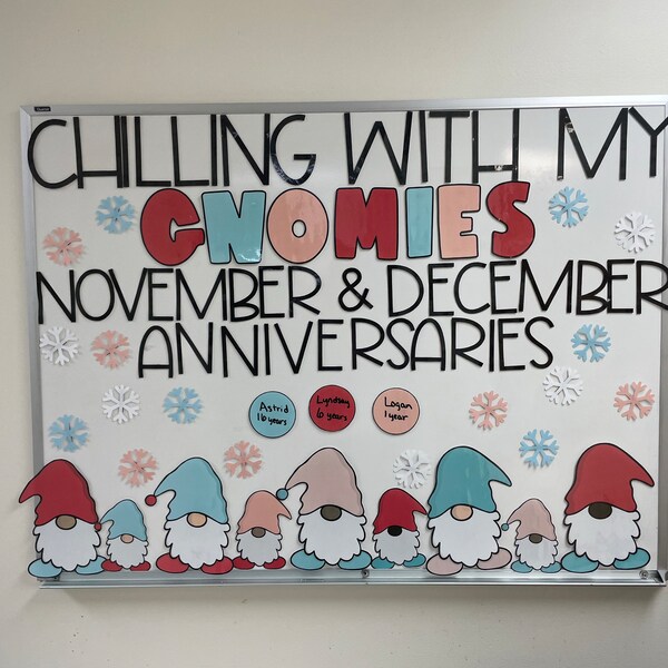 Winter Bulletin Board for Elementary Classroom, Gnomes Bulletin Board ...