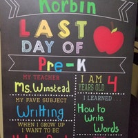 2-in-1 FRENCH First Day of School Sign, First Day of School Version ...