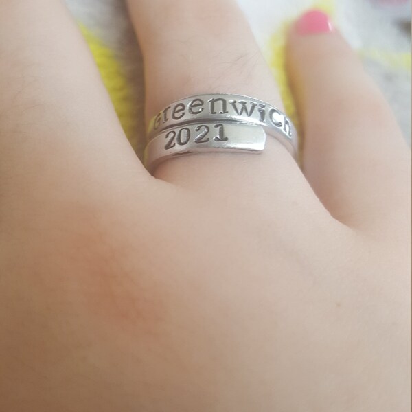Custom Ring Personalized Custom - Hand Stamped Ring - Very Sturdy Ring ...