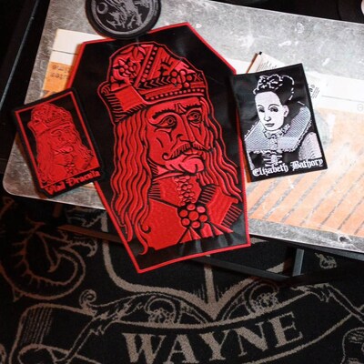 Vlad Dracula, Vlad Tepes Coffin Shaped Embroidered Back Patch - Etsy