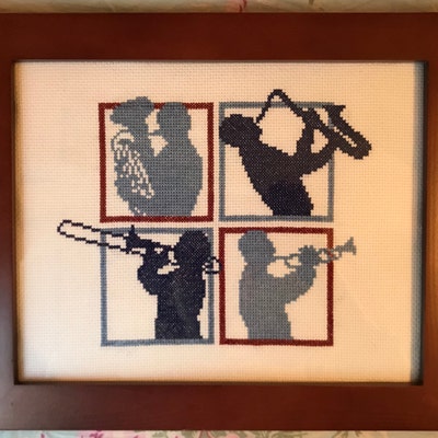 Music Cross Stitch Pattern PDF, Printable Brass Band Musician ...