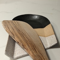 Ceramic Tray Handmade Rectangular Decorative Platter Coffee Table Tray ...