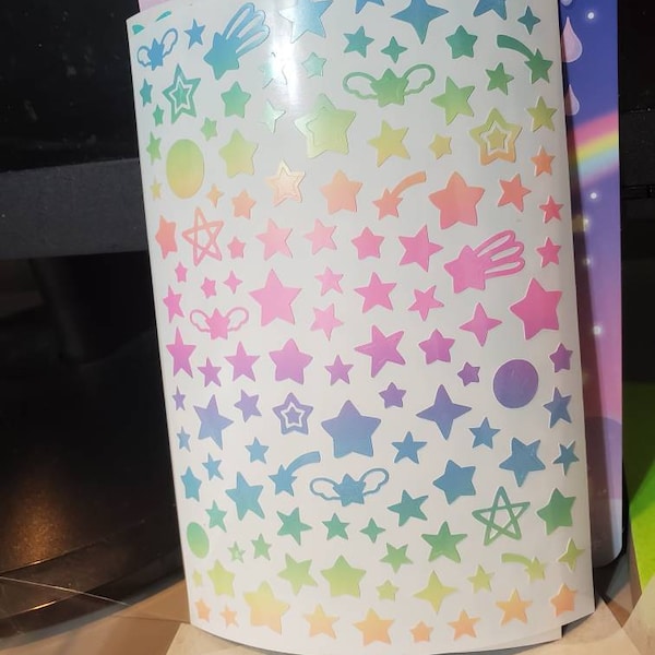 Stars Permanent Vinyl Sticker Sheet - Etsy