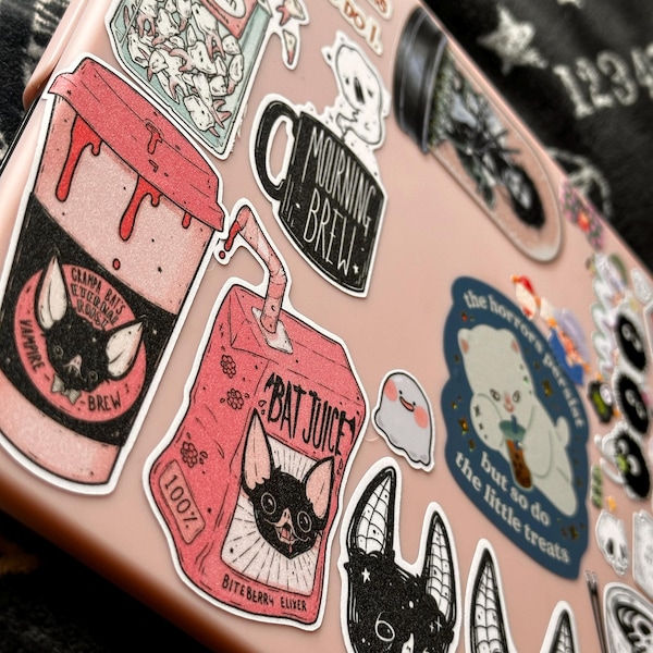 Bat Juice STICKER- Vampire Juice Box- Spooky Cute - Pastel Goth - Etsy