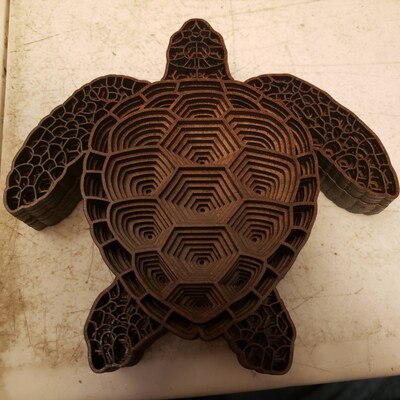 Laser Cut File, Geometric Wall Art, Sea Turtle Wall Art, Cnc File, 3d ...