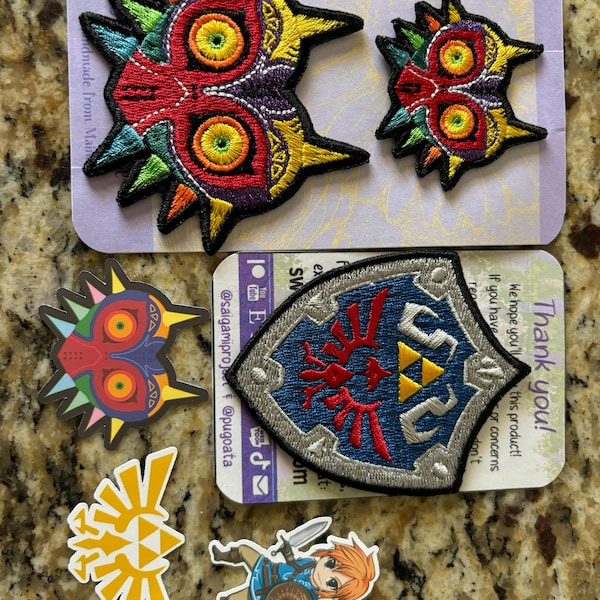 Majora's Mask Embroidered Iron-on Patch TLOZ Skull Kid Cursed Mask ...