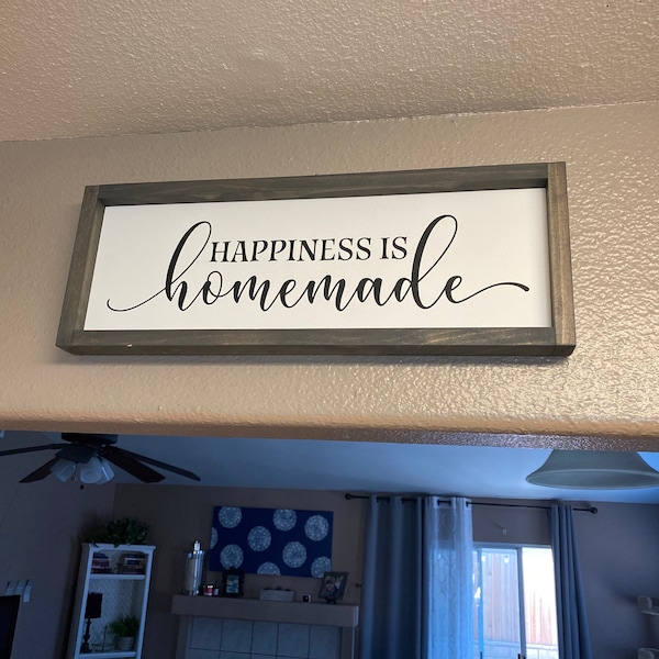 Happiness is Homemade Wood Sign - Etsy