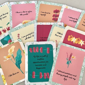 60 Affirmation Cards Digital Download, Mindfulness Affirmations Deck ...
