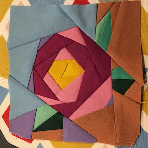 Rose Foundation Paper Piecing Pattern - Etsy