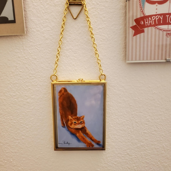 Mini Vertical Brass Hanging Frame Wallet Photo 2.5x3.5 Ornament - Etsy