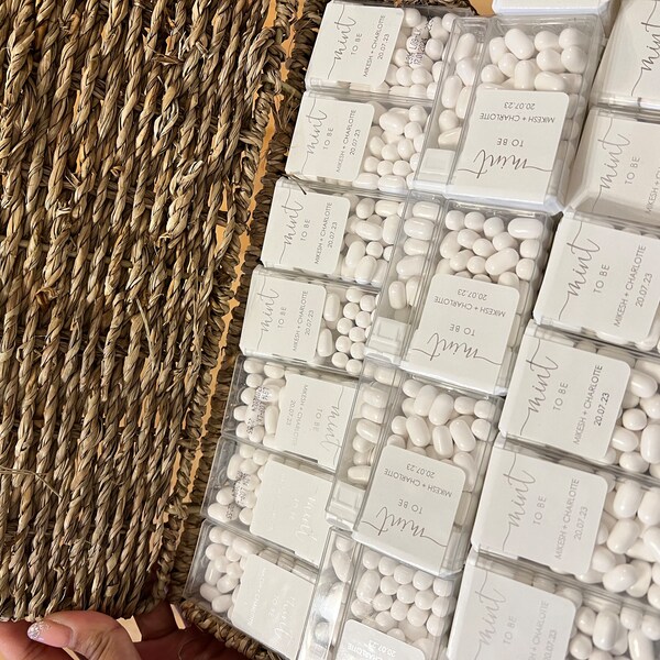 Gold Foil Mint to Be Wedding Favor Sticker. Luxurious Custom Candy ...